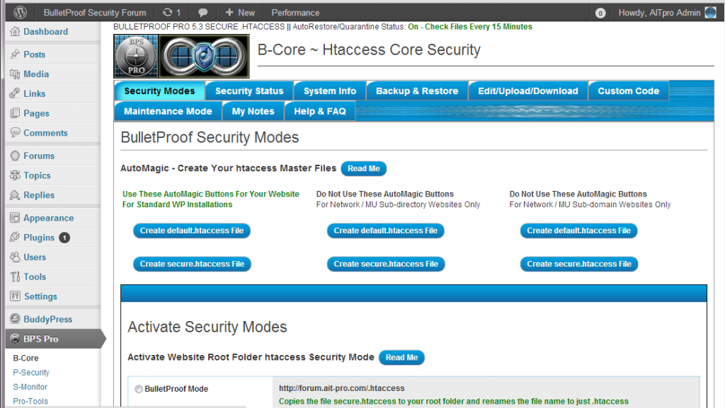 Topic Bulletproof Security Menus Css And Js Not Displaying Correctly