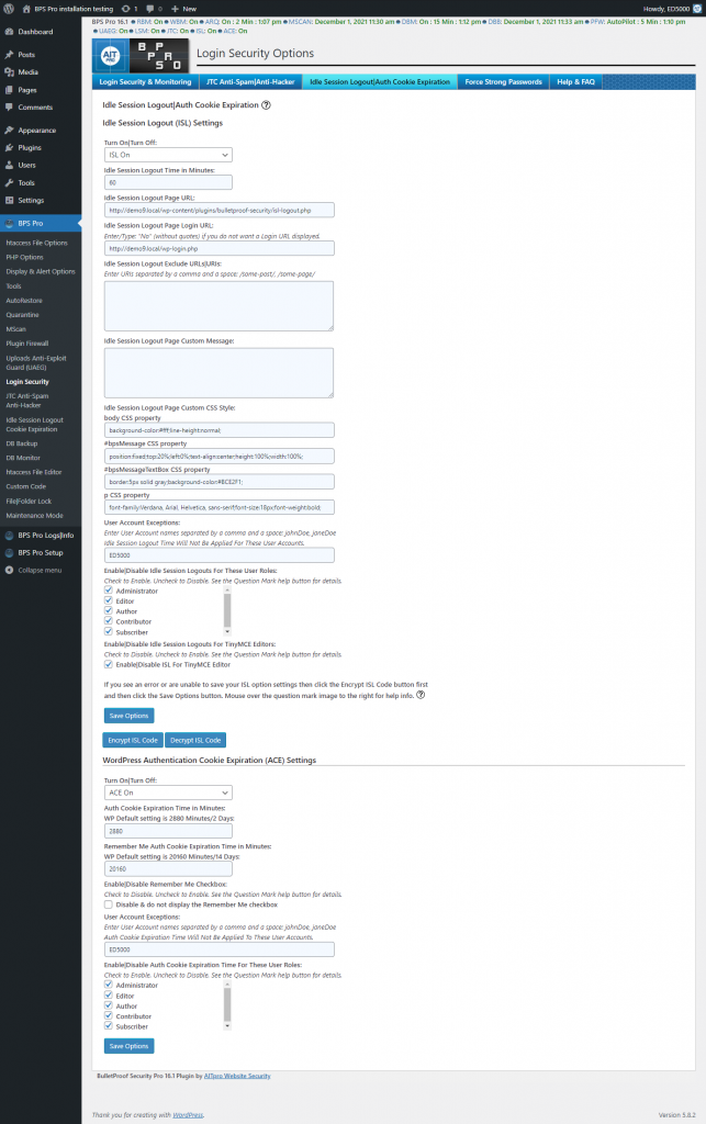Topic: Idle Session Logout (ISL) and Authentication Cookie Expiration (ACE) | BulletProof ...