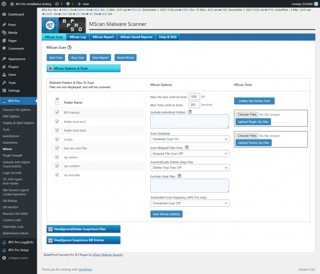 Topic: MScan Malware Scanner Guide | BulletProof Security Forum